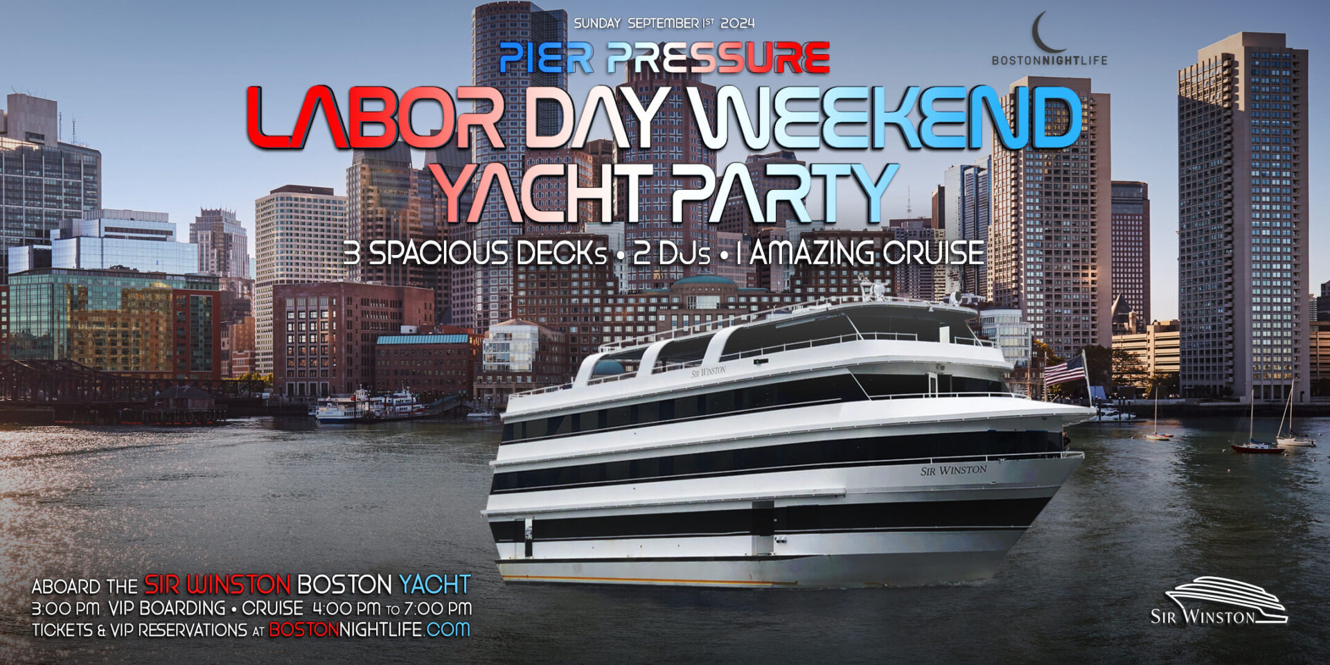 Boston Labor Day Weekend Pier Pressure® Sunday Party Cruise – Pier Pressure