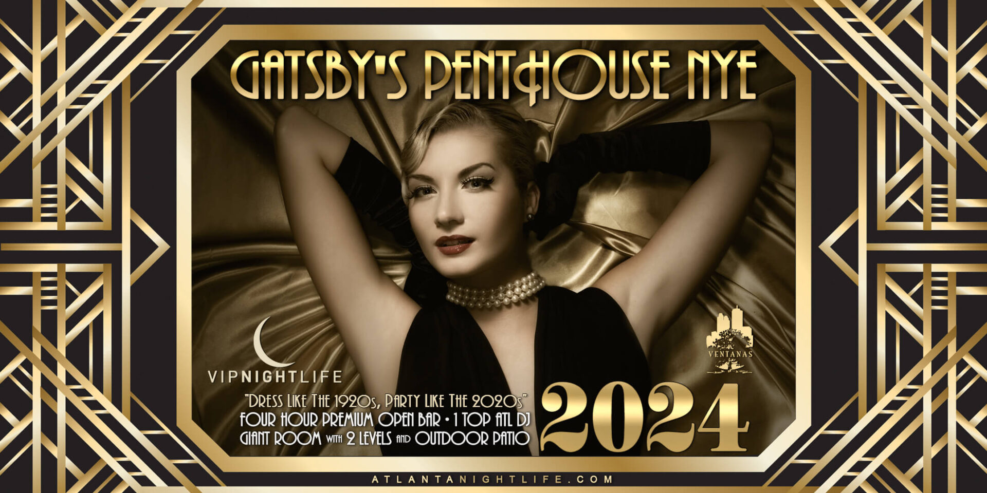 Atlanta New Year’s Eve Party 2024 – Gatsby’s Penthouse – Pier Pressure