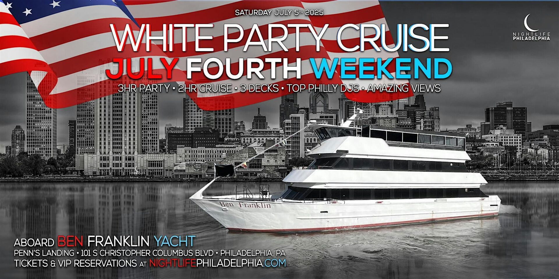 Philadelphia 4th of July Weekend Saturday Sunset Party Cruise – Pier ...