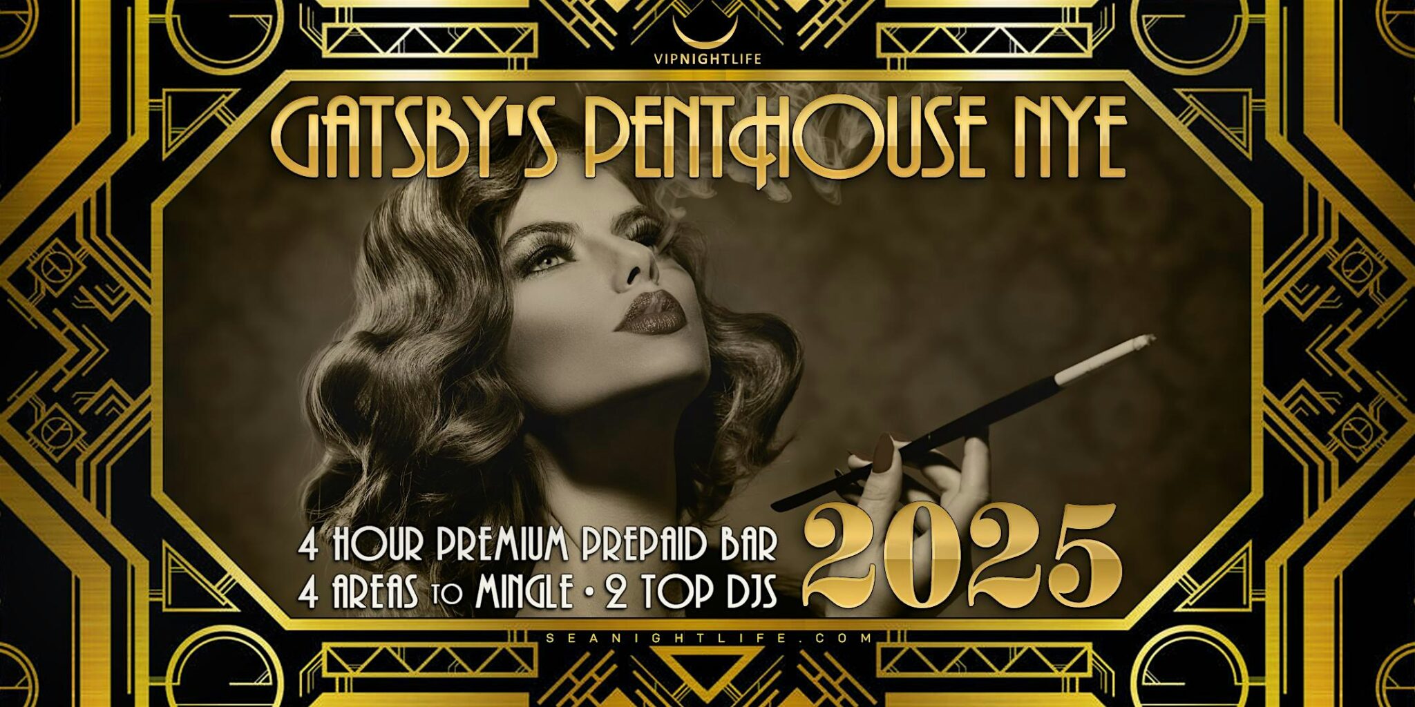 Seattle New Years Eve Party 2025 | Gatsby’s Penthouse – Pier Pressure