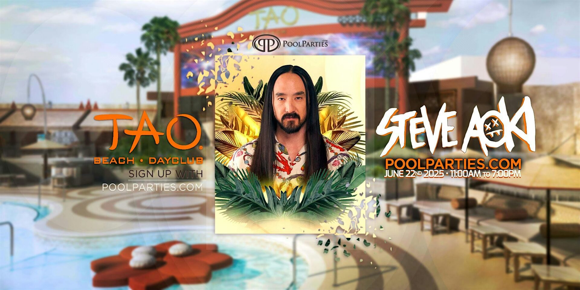 Steve Aoki | Sunday Pool Party | TAO Beach Club Las Vegas – Pier Pressure