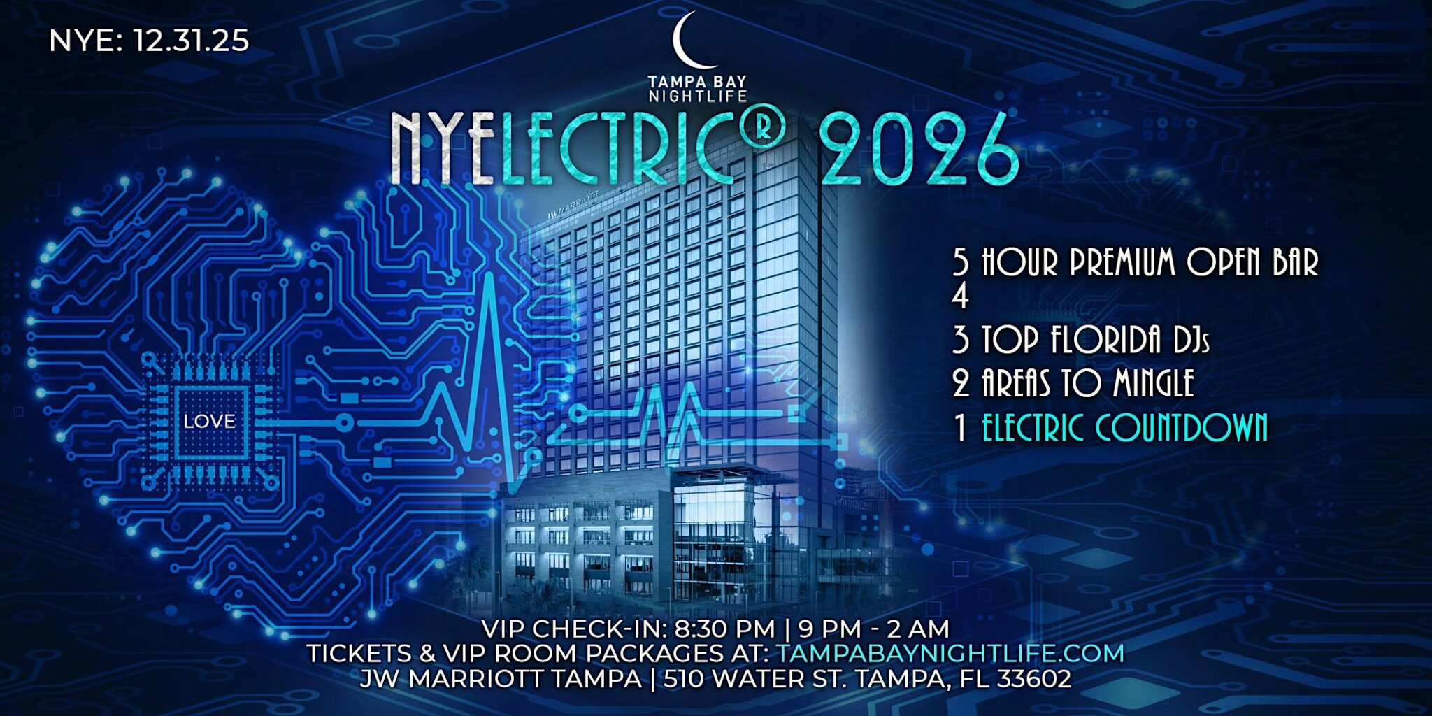 Tampa New Year’s Eve Party Countdown – NYElectric® 2026 – Pier Pressure
