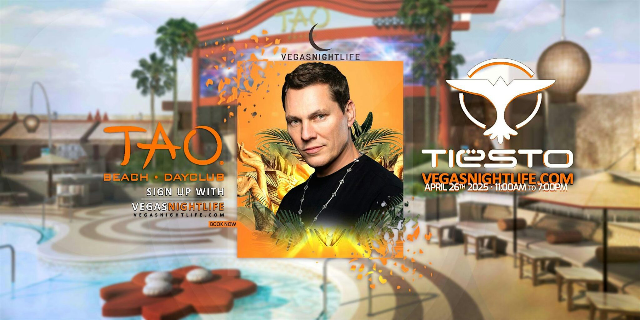 Tiesto | Saturday | TAO Beach Pool Party Vegas – Pier Pressure