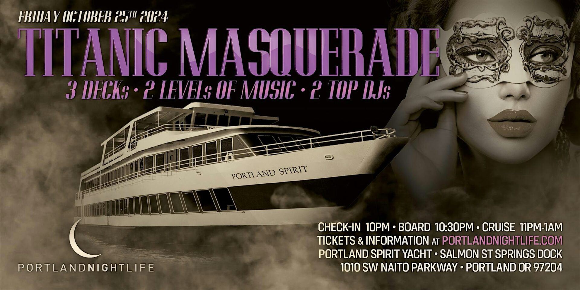 Titanic Masquerade | Portland Halloween Party Cruise – Pier Pressure